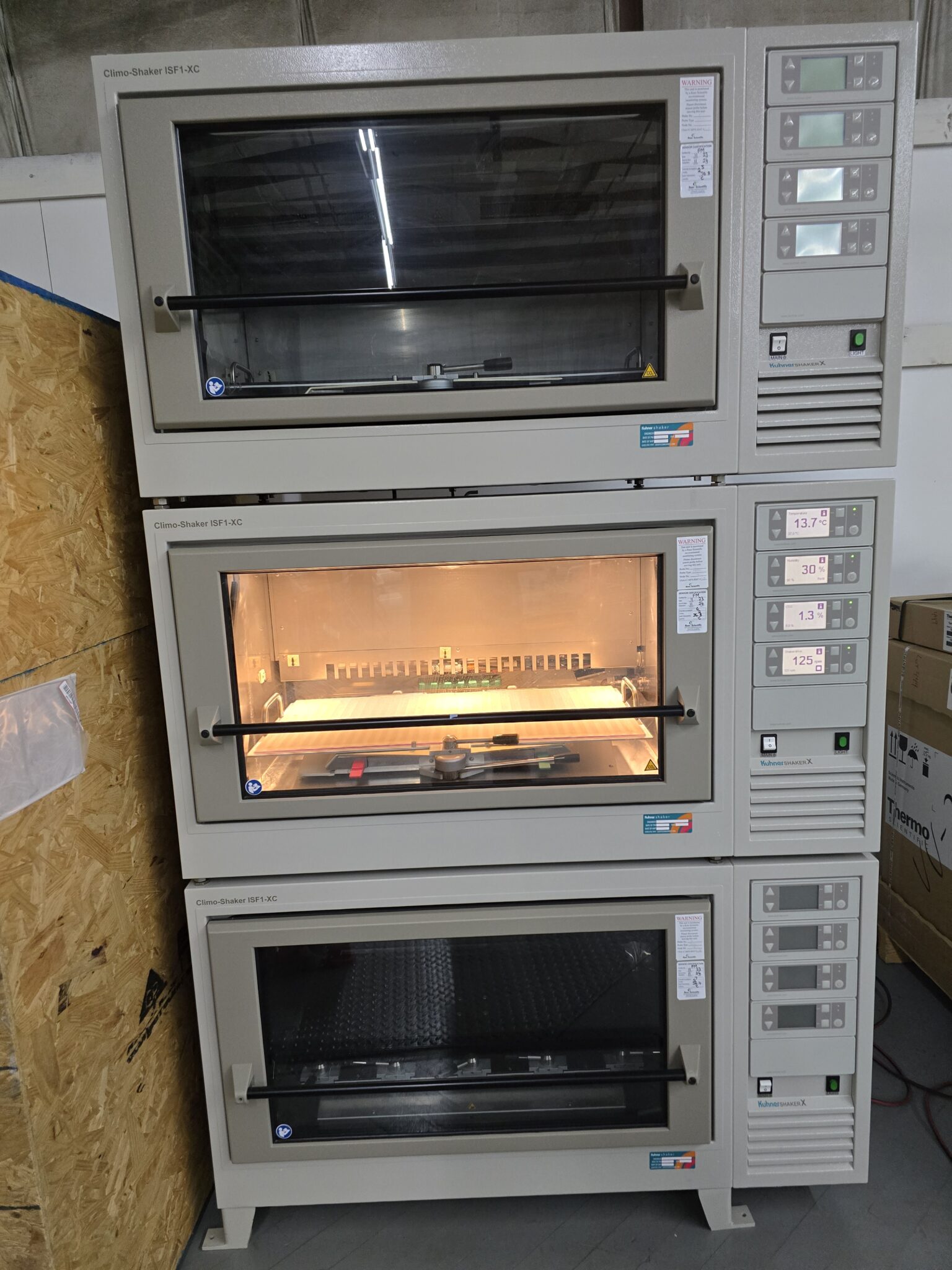 Kuhner Triple Stack Incubator Shaker ISF1-XC with CO2 Humidity Cooling ...