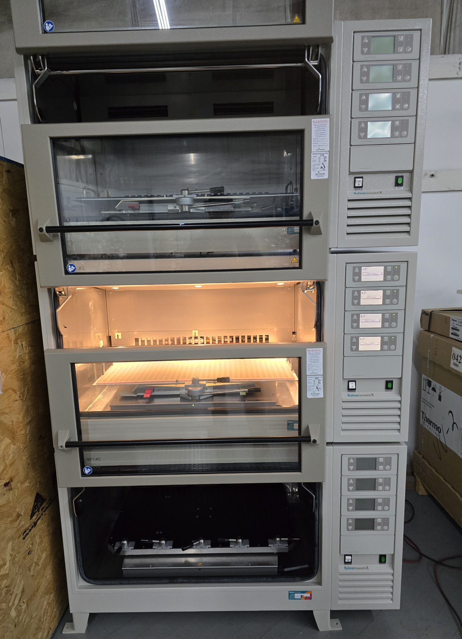 Kuhner Triple Stack Incubator Shaker ISF1-XC with CO2 Humidity Cooling ...